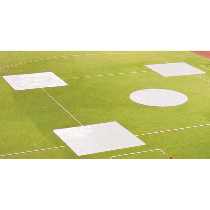Jaypro Sports 10 ft. Square 6 oz. White or Silver Reversible Polyethyl ...